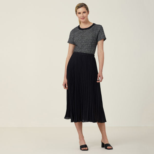 NNT Georgie Midi Pleated Skirt - CAT2R2 – Canberra Workwear